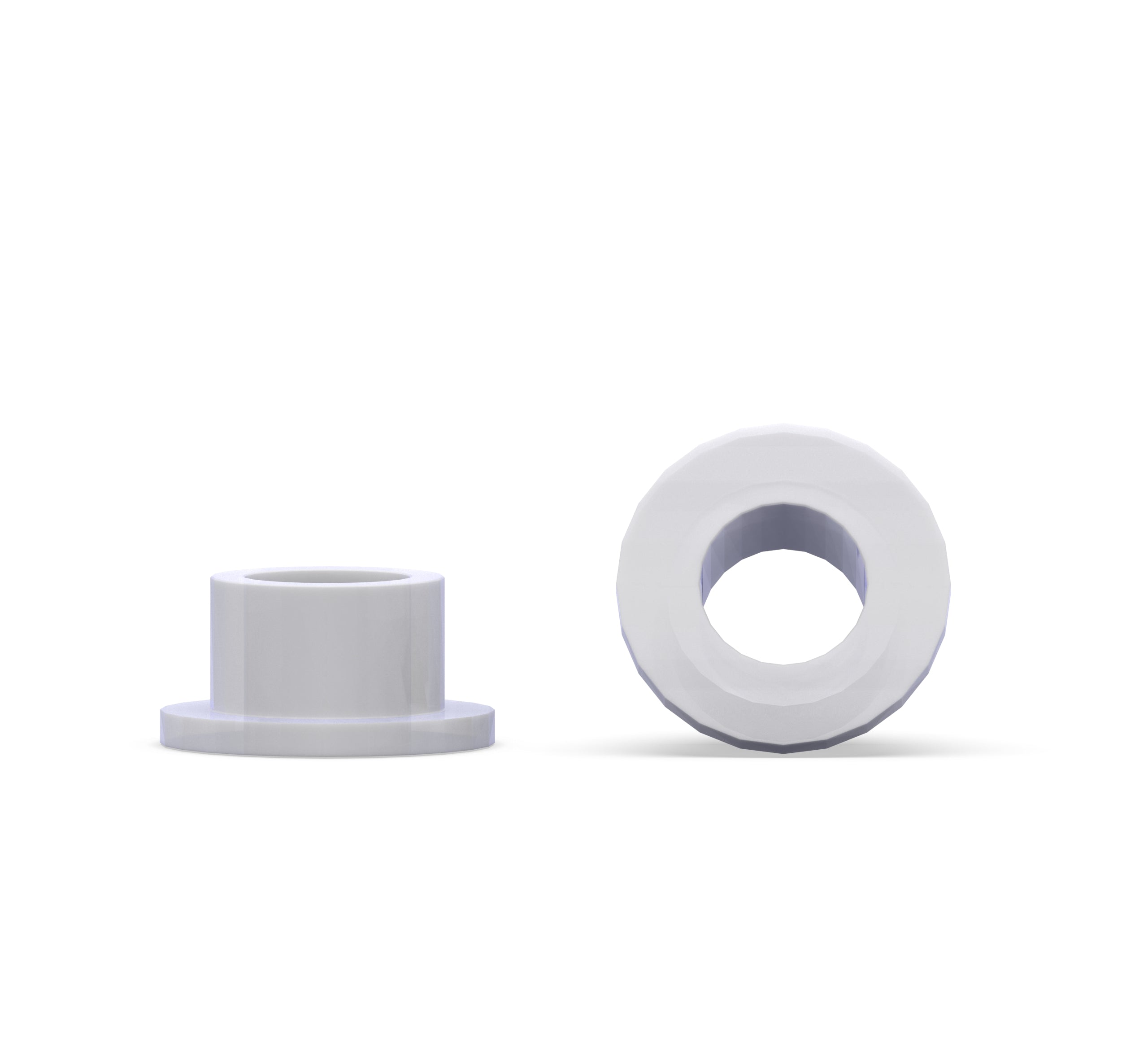 UPE Custom Manufactured Flanged Bushings – High Performance Polymer
