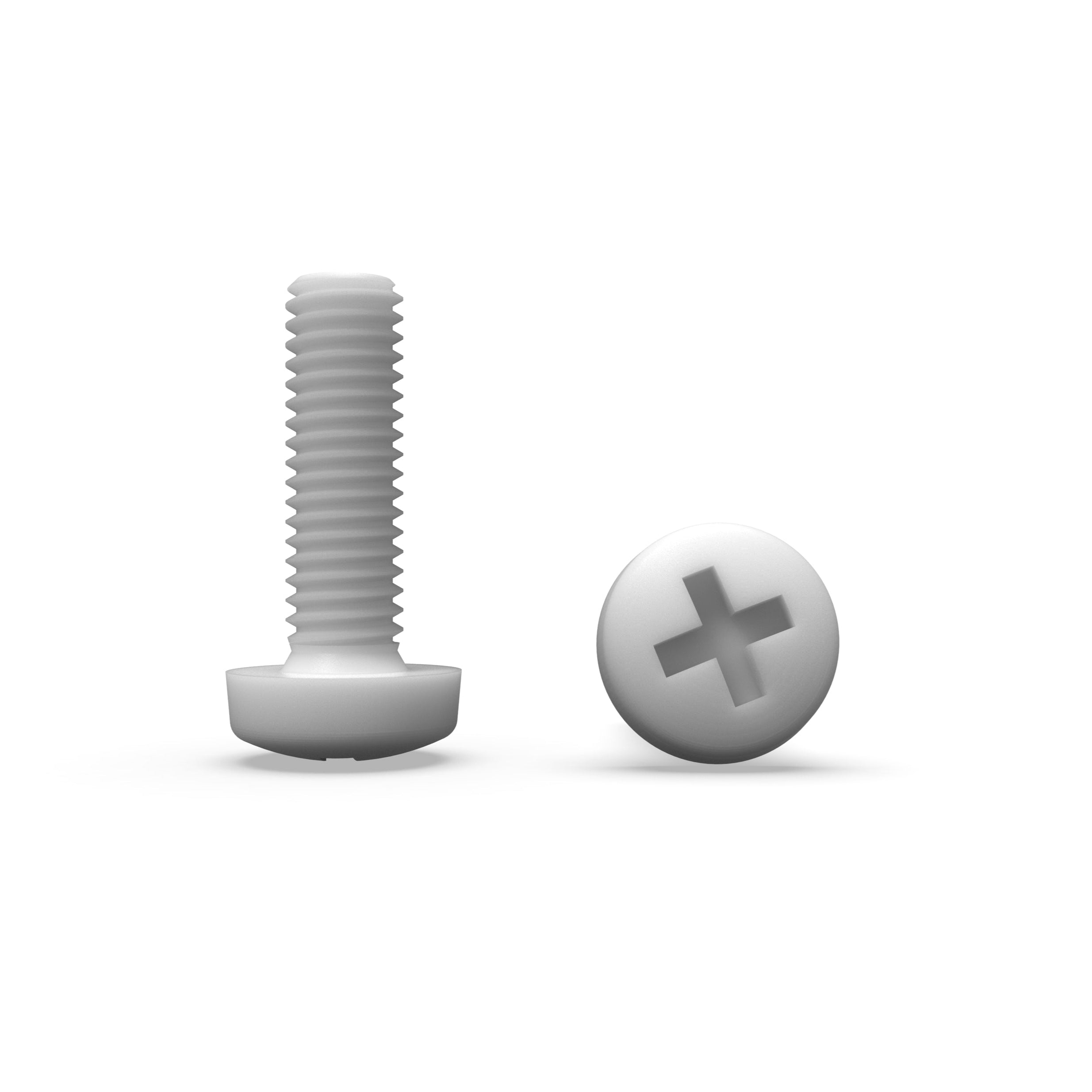 PTFE Teflon Slotted Pan Head Screws - DIN 85 – High Performance Polymer